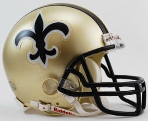 New Orleans Saints 1976-99 Throwback Replica Mini Helmet w/ Z2B Face ...