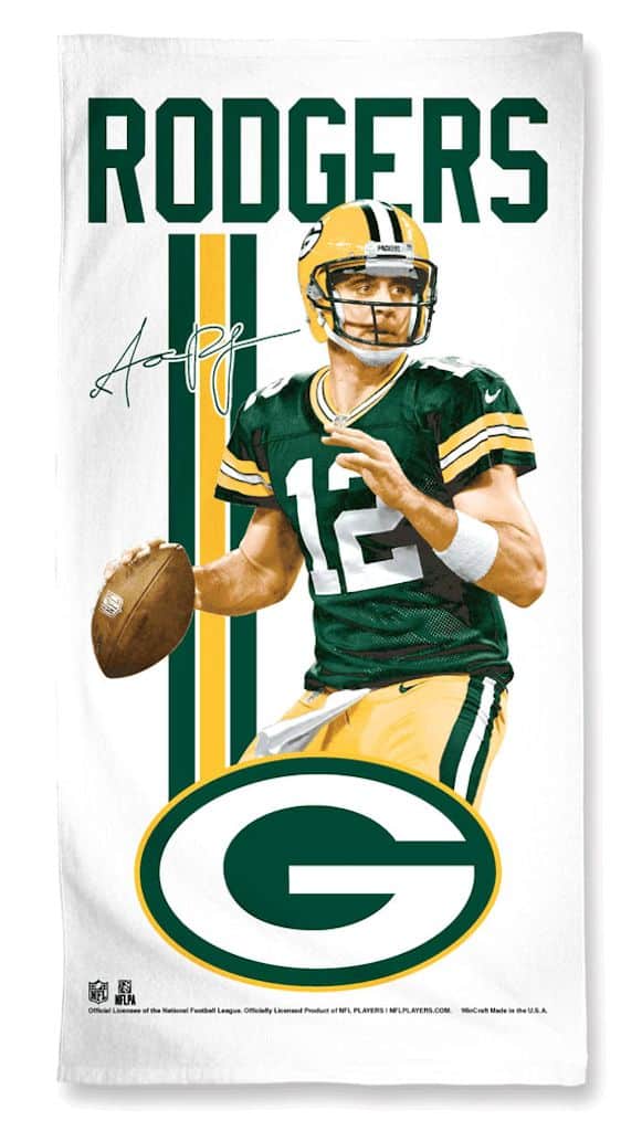 Green Bay Packers Aaron Rodgers Beach Towel - Detroit Game Gear