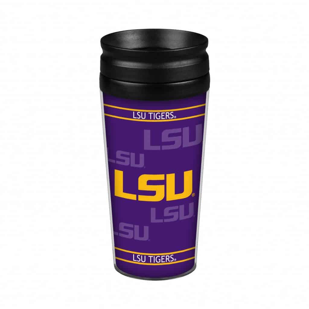 LSU Tigers 14oz. Full Wrap Travel Mug - Detroit Game Gear