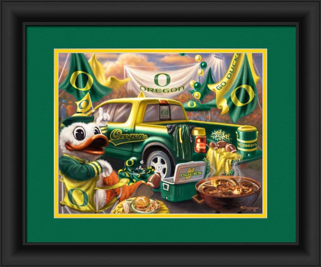 Oregon Ducks Tailgate Print 15"x18" - Detroit Game Gear