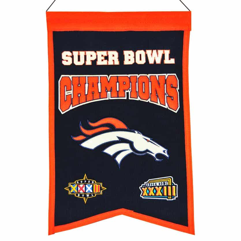 Denver Broncos Wool Champions Banner - Detroit Game Gear