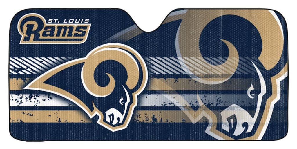 St. Louis Rams Auto Sun Shade - 59"x27" - Detroit Game Gear