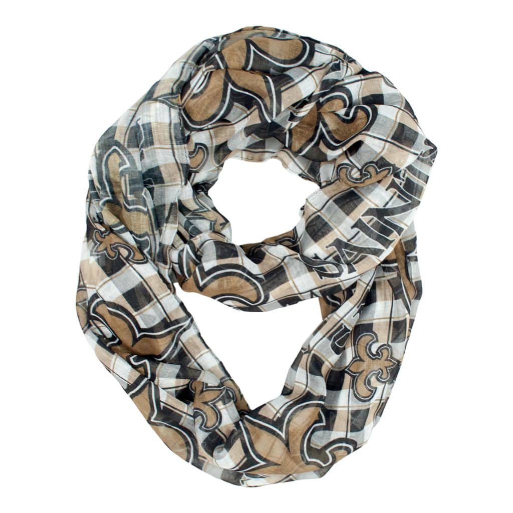 New Orleans Saints Infinity Scarf - Plaid - Detroit Game Gear