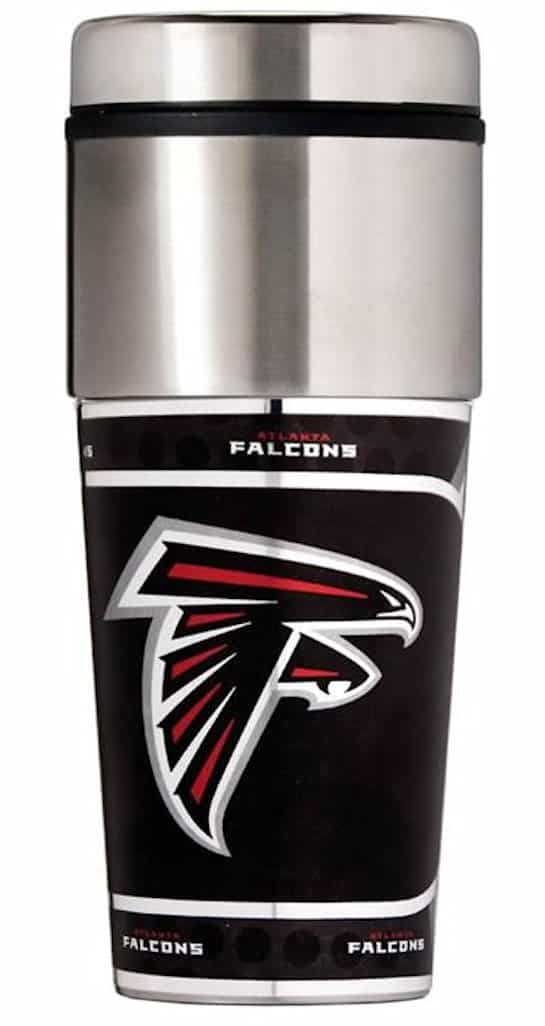 Atlanta Falcons 16 ounce Travel Tumbler with Metallic Graphics ...