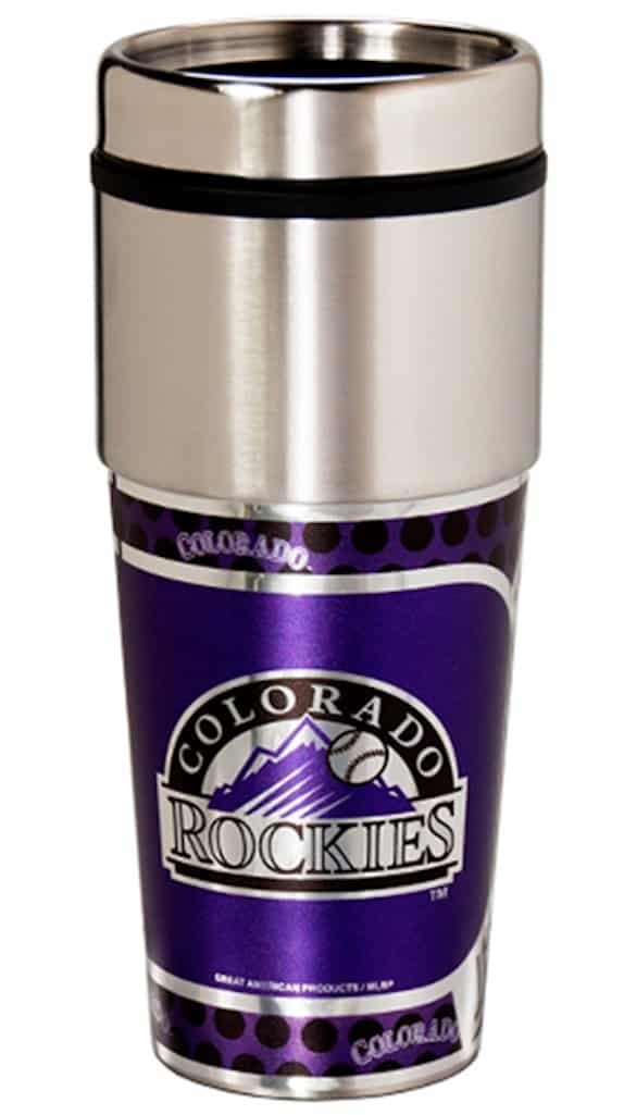 Colorado Rockies 16 ounce Travel Tumbler with Metallic Graphics ...