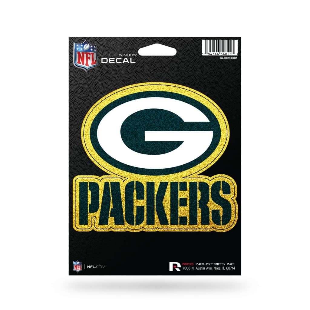 Green Bay Packers Bling Die-Cut Decal - Detroit Game Gear