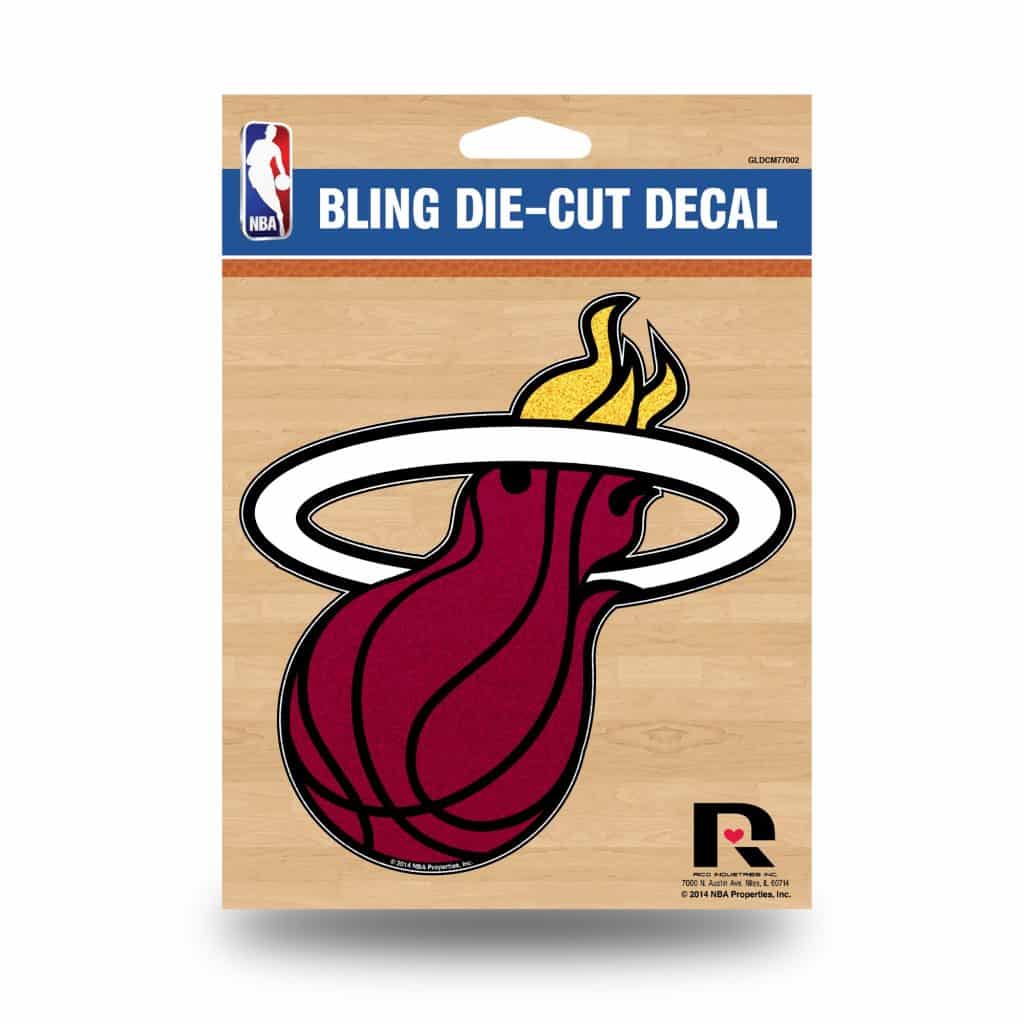 Miami Heat Bling Die-Cut Decal - Detroit Game Gear