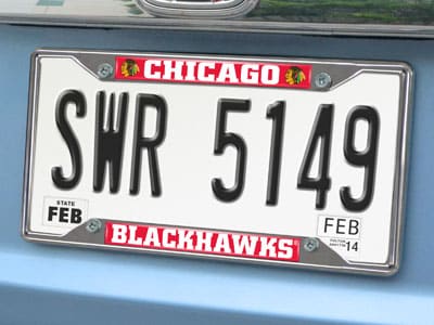 Chicago Blackhawks License Plate Frame 6.25"x12.25" - Detroit Game Gear