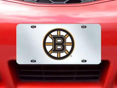 Boston Bruins License Plate Inlaid 6"x12" - Detroit Game Gear