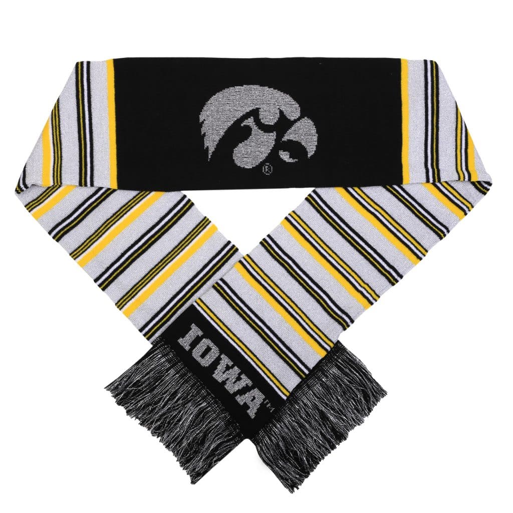 Iowa Hawkeyes Glitter Stripe Scarf - Detroit Game Gear