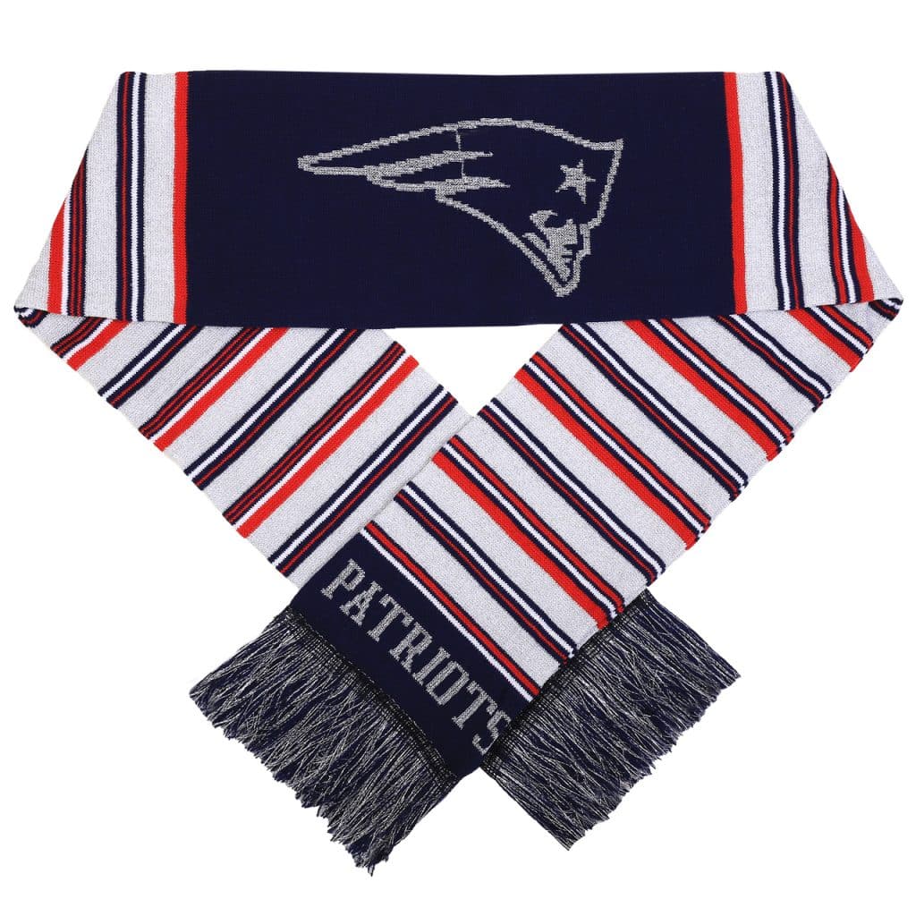New England Patriots Glitter Stripe Scarf - Detroit Game Gear