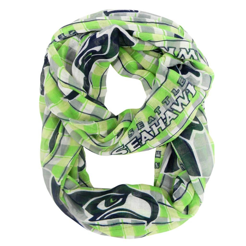 Seattle Seahawks Infinity Scarf - Plaid - Detroit Game Gear