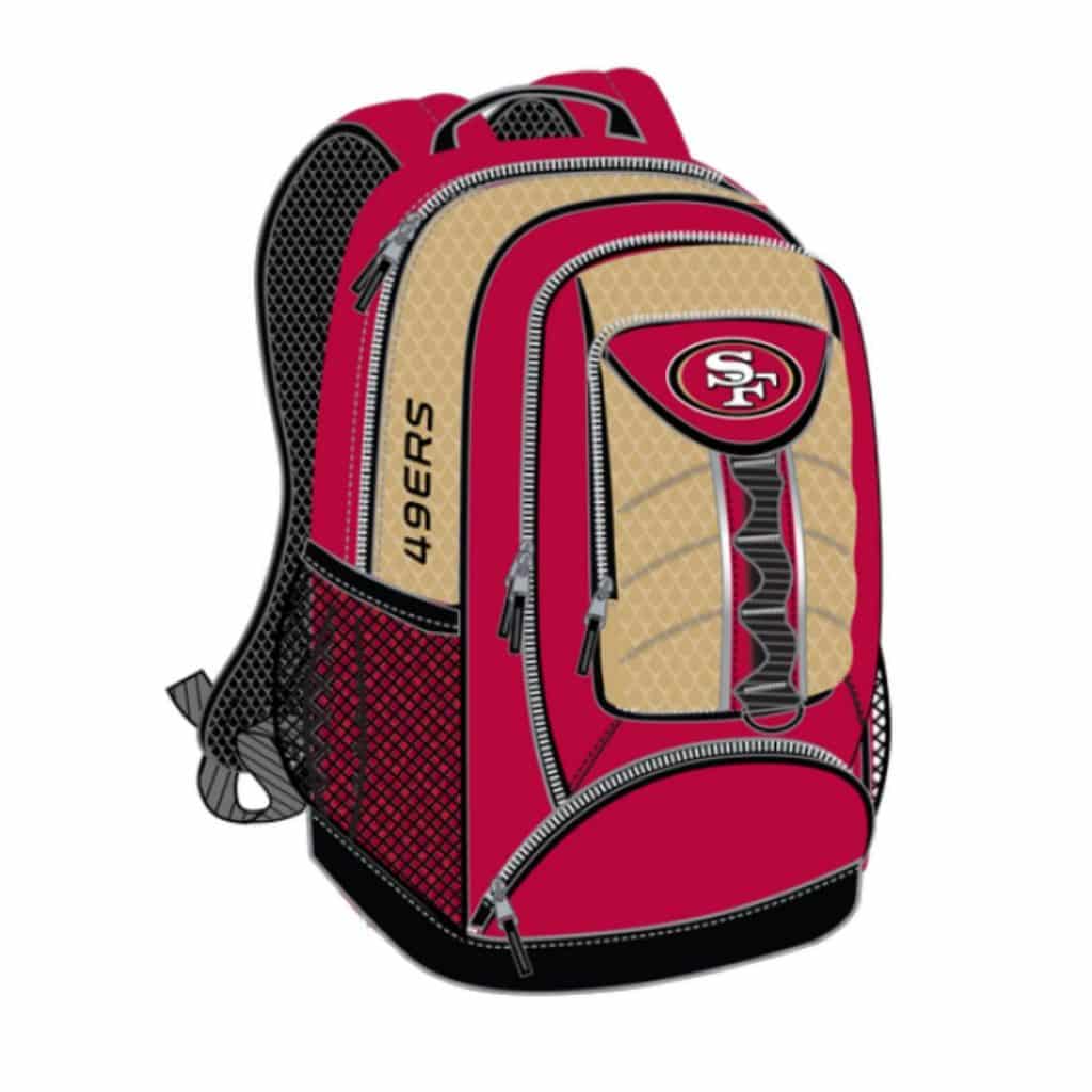 San Francisco 49ers Back Pack - Red Colossus Style - Detroit Game Gear