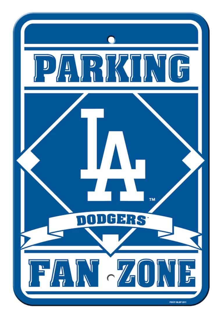 Los Angeles Dodgers 12x18 Plastic Fan Zone Sign - Detroit Game Gear