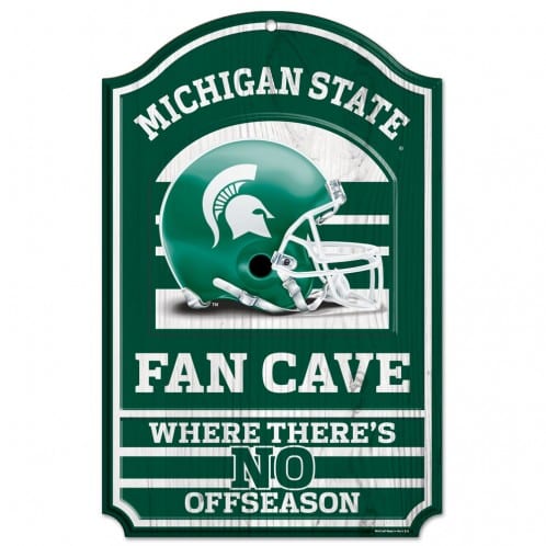 Michigan State Spartans Wood Sign - 11"x17" Fan Cave Design - Detroit ...