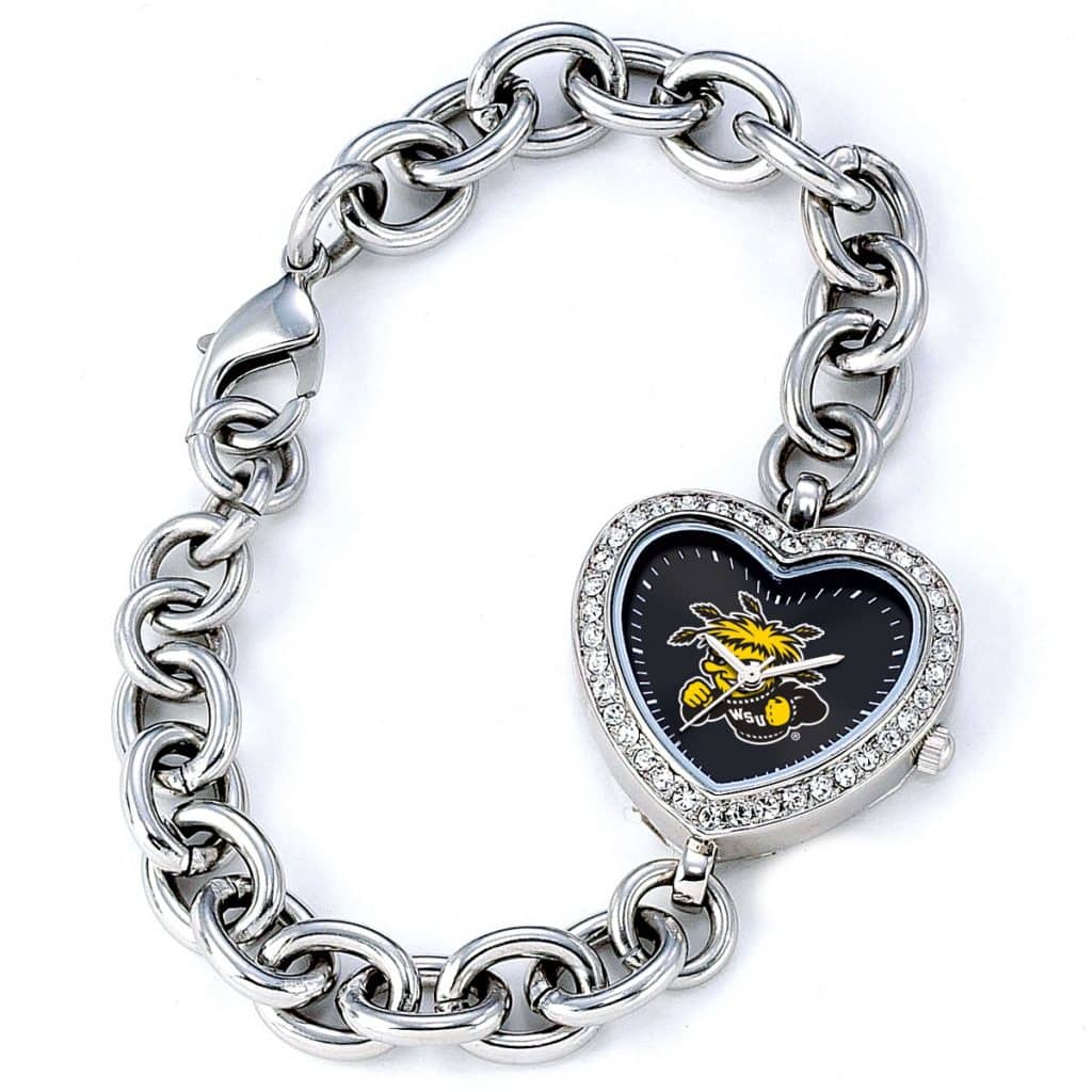 Wichita State Shockers Ladies Quartz Analog Heart Watch - Detroit Game Gear