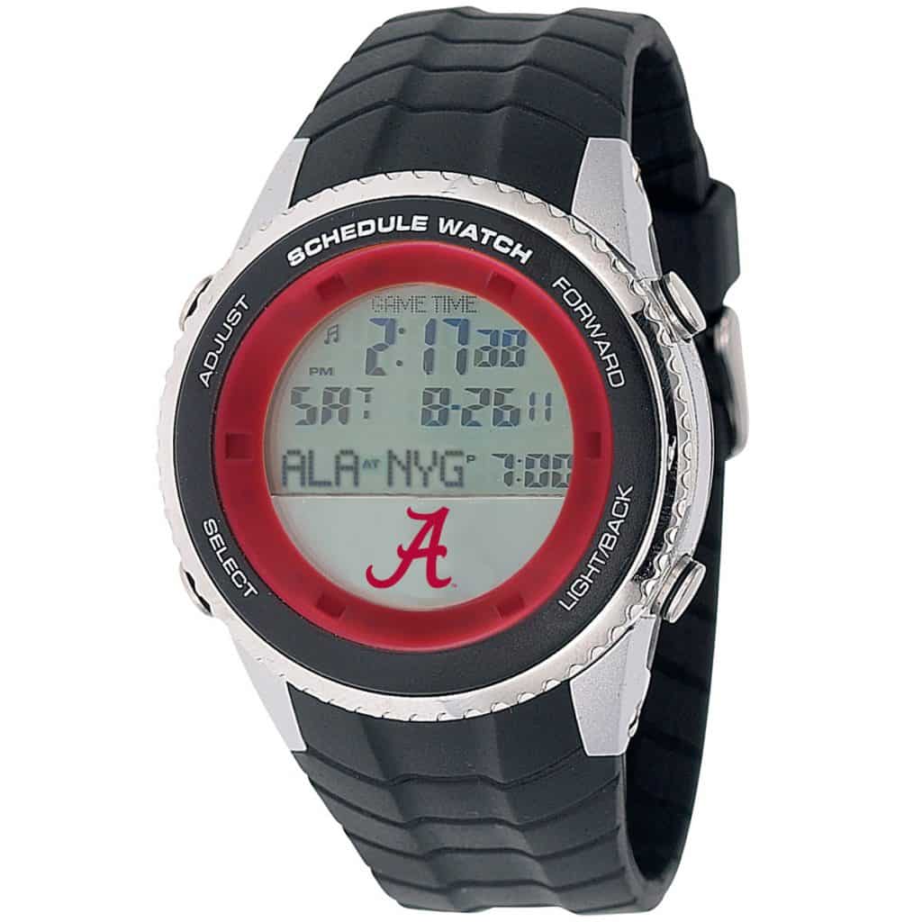 Alabama Crimson Tide A Logo Mens LCD Schedule Watch - Detroit Game Gear