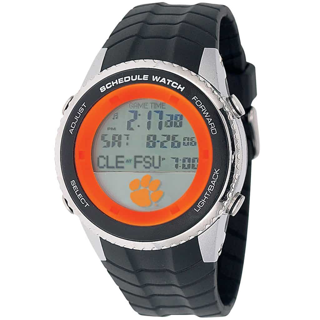 Clemson Tigers Mens LCD Schedule Watch - Detroit Game Gear