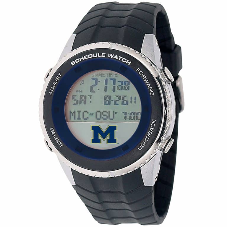 Michigan Wolverines Mens LCD Schedule Watch - Detroit Game Gear