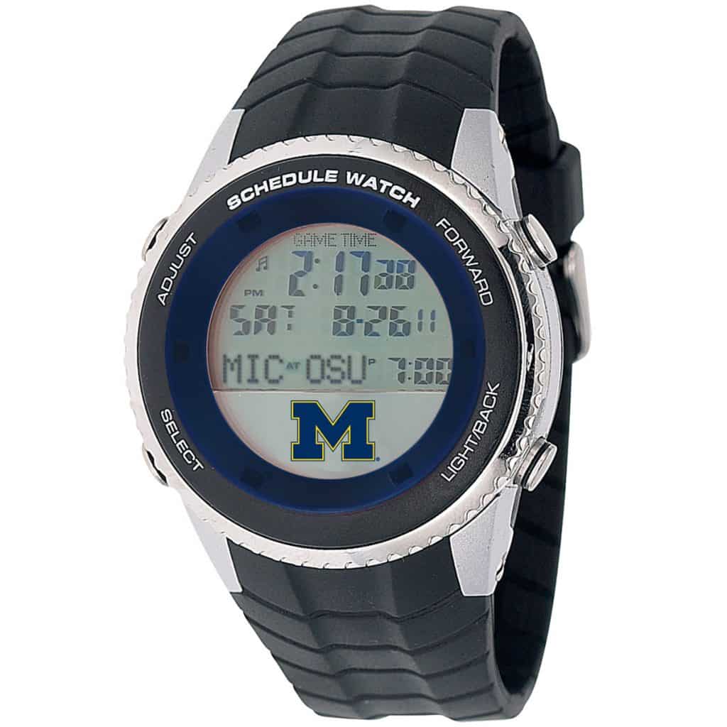 Michigan Wolverines Mens LCD Schedule Watch - Detroit Game Gear