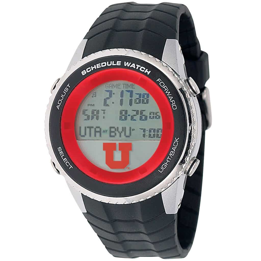 Utah Utes Mens LCD Schedule Watch - Detroit Game Gear