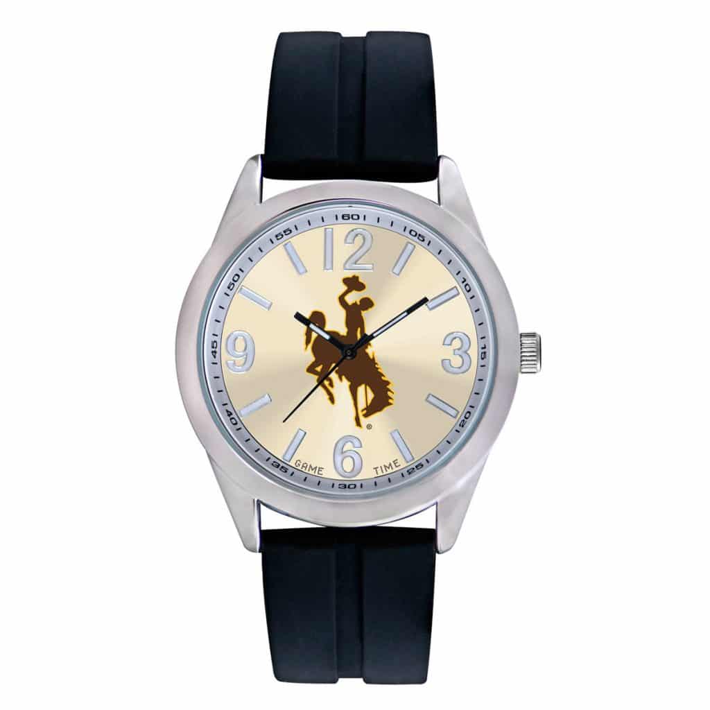Wyoming Cowboys Mens Quartz Analog Varsity Watch - Detroit Game Gear