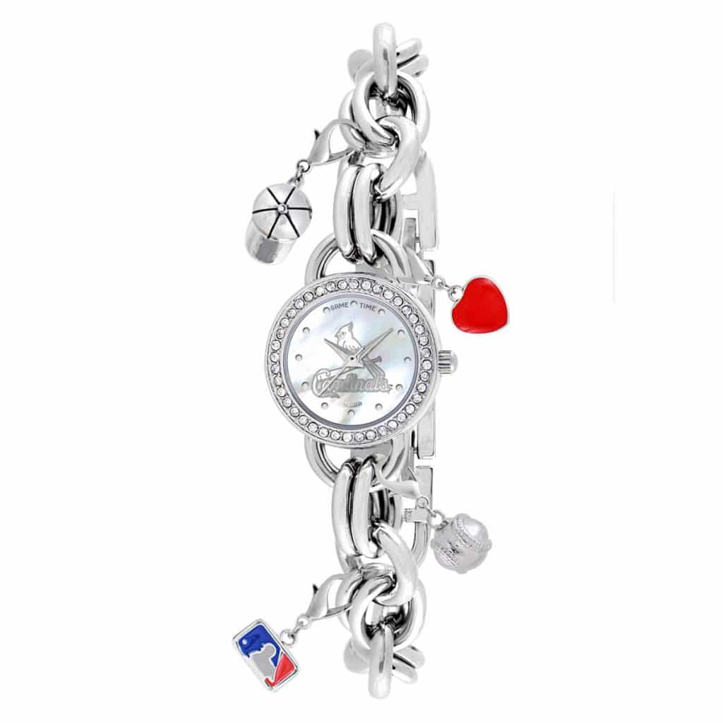 St. Louis Cardinals Ladies Quartz Analog Charm Watch - Detroit Game Gear