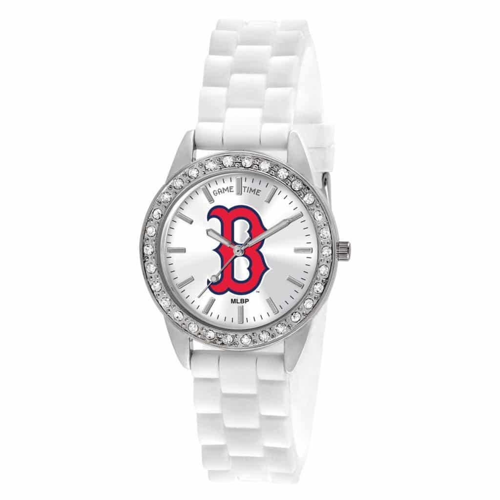 Boston Red Sox B Logo Ladies Quartz Analog Frost Watch - Detroit Game Gear