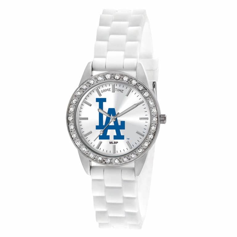 Los Angeles Dodgers Ladies Quartz Analog Frost Watch - Detroit Game Gear