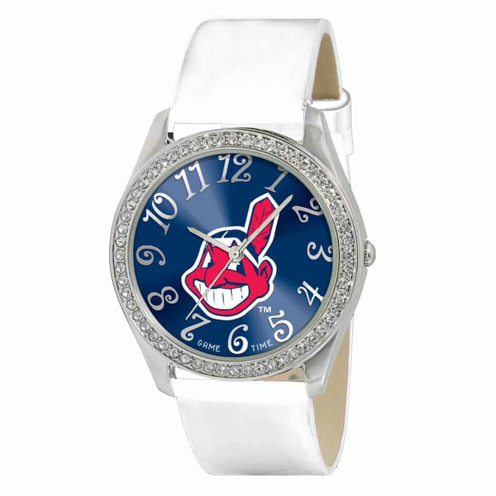Cleveland Indians Ladies Quartz Analog Glitz Watch - Detroit Game Gear