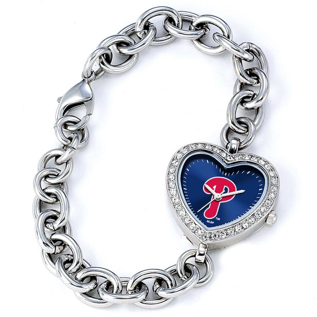 Philadelphia Phillies P Logo Ladies Quartz Analog Heart Watch - Detroit ...