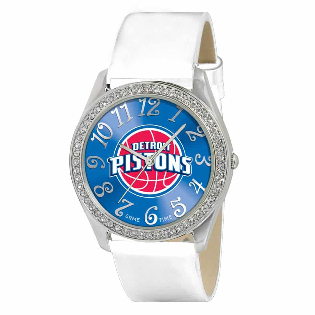 Detroit Pistons Ladies Quartz Analog Glitz Watch - Detroit Game Gear
