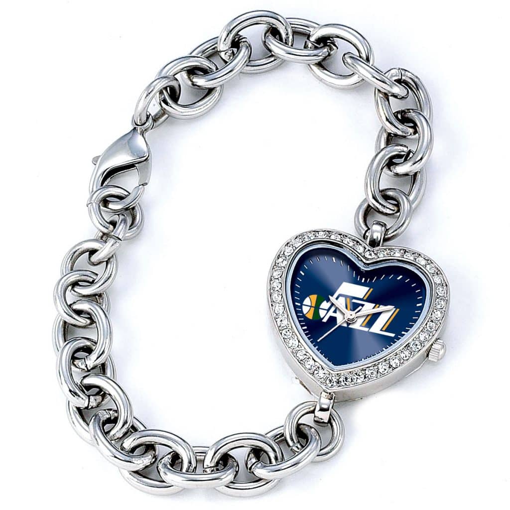 Utah Jazz Ladies Quartz Analog Heart Watch - Detroit Game Gear