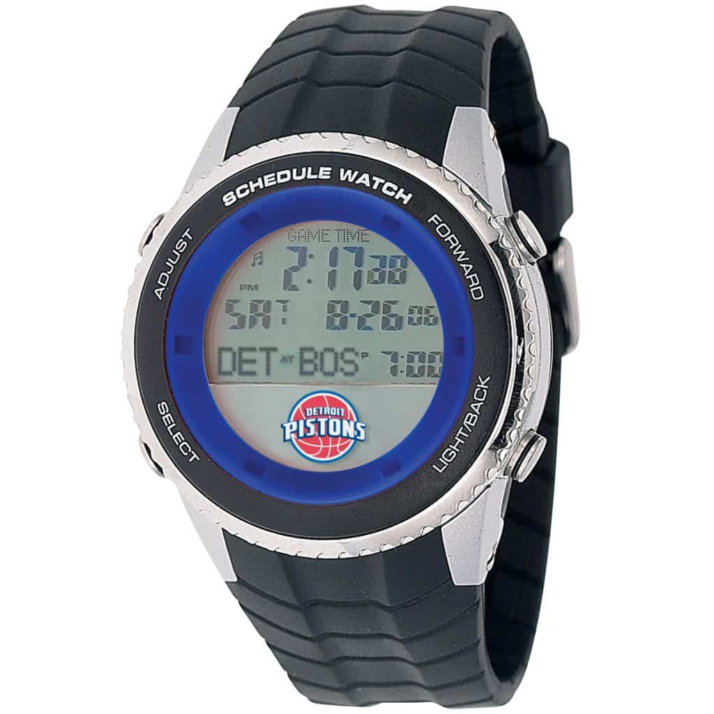 Detroit Pistons Mens LCD Schedule Watch - Detroit Game Gear