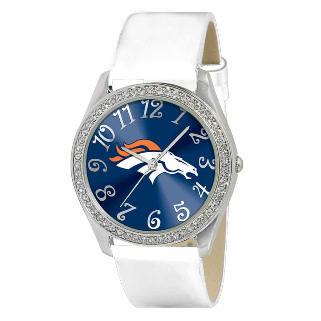 Denver Broncos Ladies Quartz Analog Glitz Watch - Detroit Game Gear