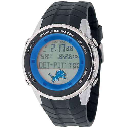 Detroit Lions Mens LCD Schedule Watch - Detroit Game Gear