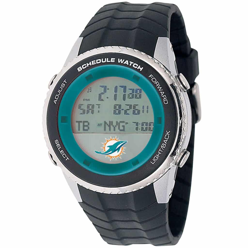 Miami Dolphins Mens LCD Schedule Watch - Detroit Game Gear