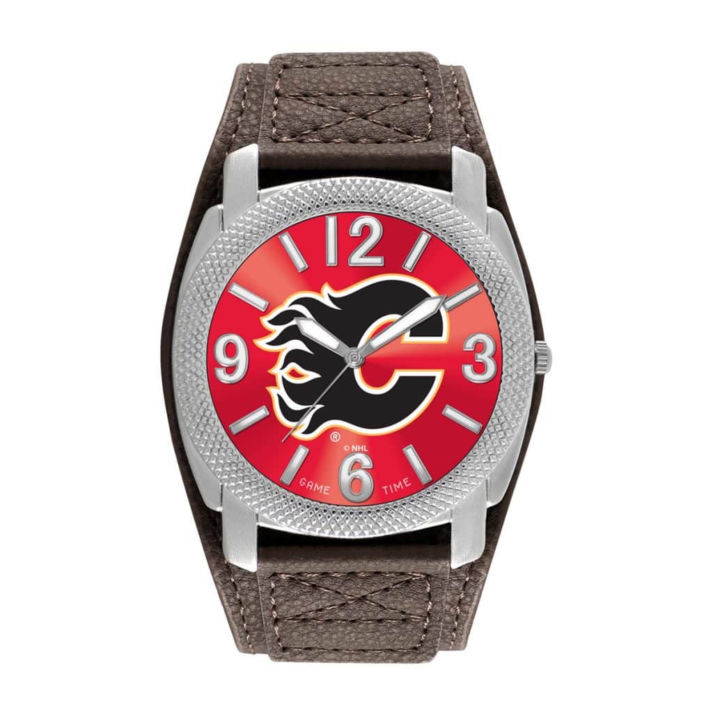 Calgary Flames Mens Quartz Analog Defender Watch - Detroit Game Gear