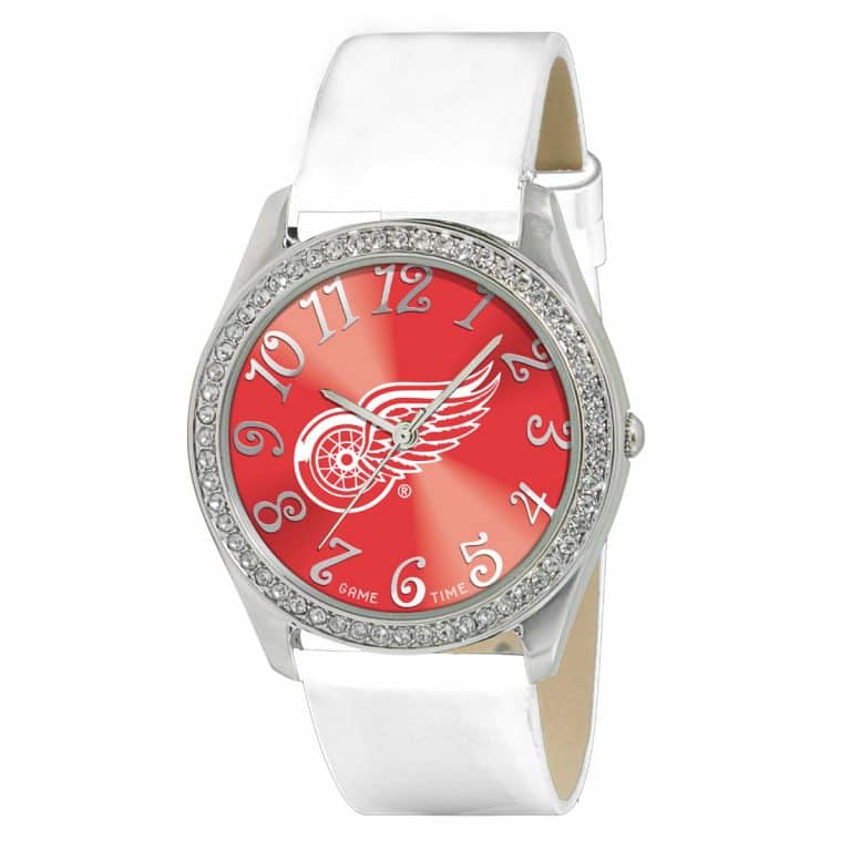 Detroit Red Wings Ladies Quartz Analog Glitz Watch - Detroit Game Gear