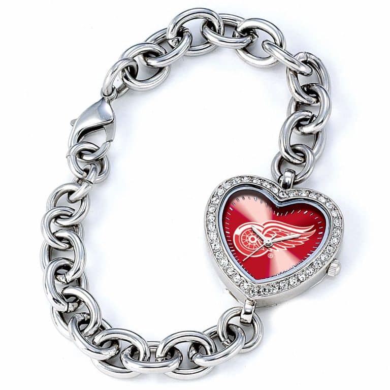 Detroit Red Wings Ladies Quartz Analog Heart Watch - Detroit Game Gear