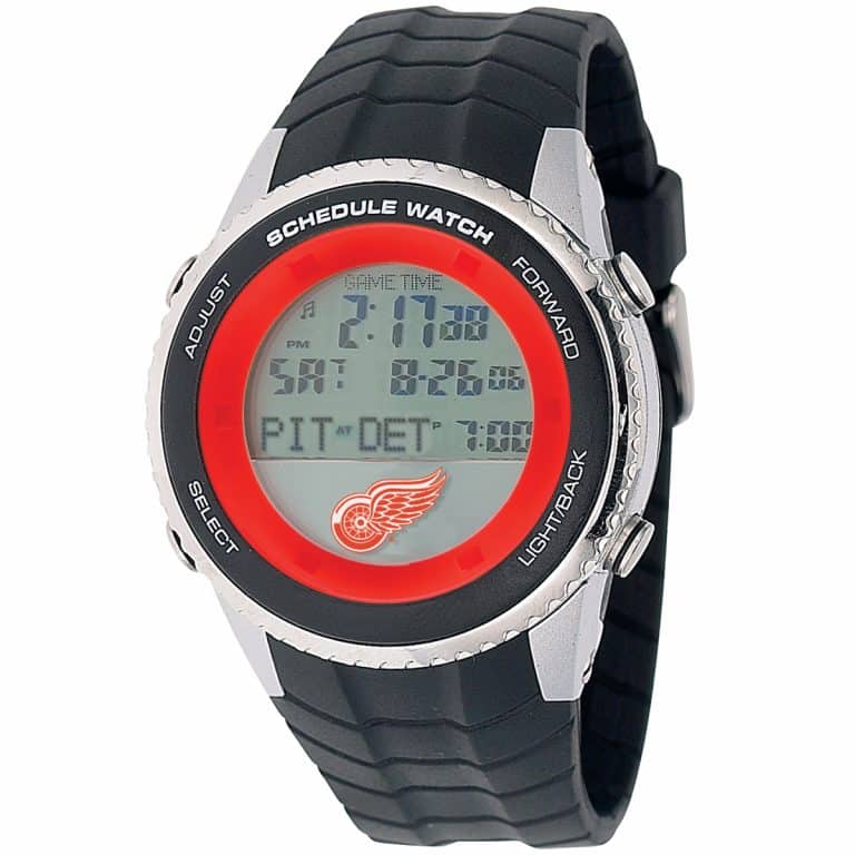 Detroit Red Wings Mens LCD Schedule Watch - Detroit Game Gear