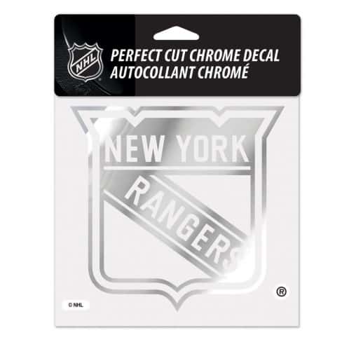 New York Rangers 6x6 Perfect Cut Decal - Chrome - Detroit Game Gear