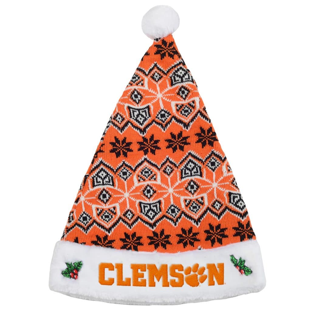 Clemson Tigers 2015 Knit Christmas Santa Hat - Detroit Game Gear