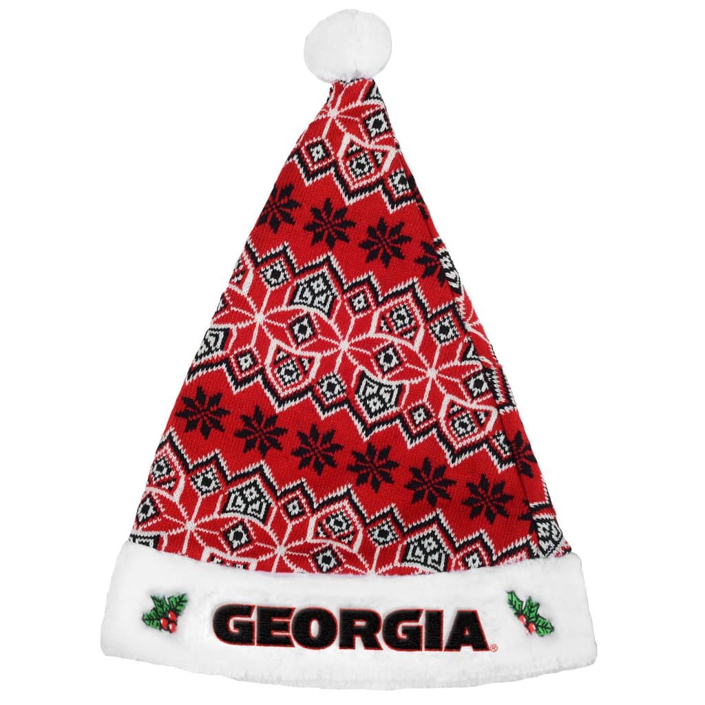 Georgia Bulldogs 2015 Knit Christmas Santa Hat - Detroit Game Gear