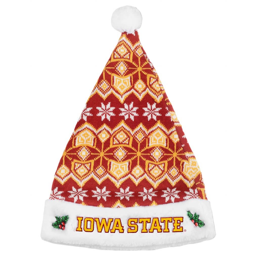 Iowa State Cyclones 2015 Knit Christmas Santa Hat - Detroit Game Gear