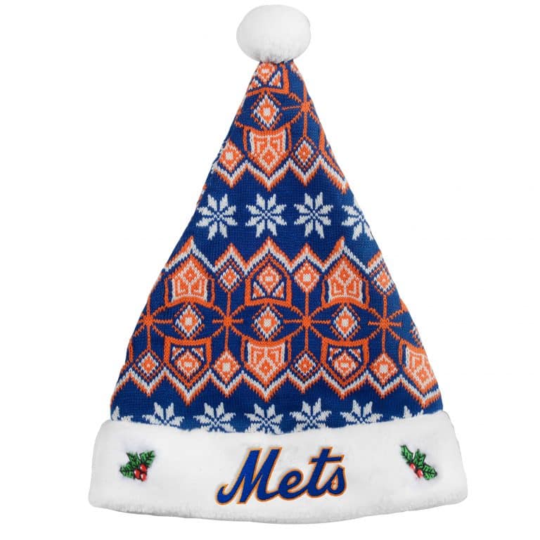 New York Mets 2015 Knit Christmas Santa Hat - Detroit Game Gear