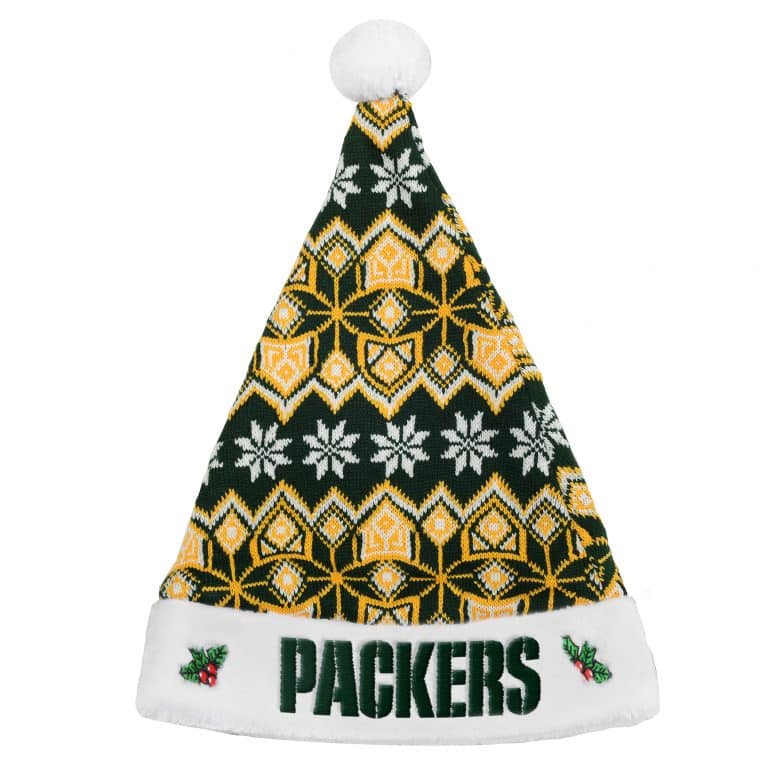 Green Bay Packers 2015 Knit Christmas Santa Hat - Detroit Game Gear