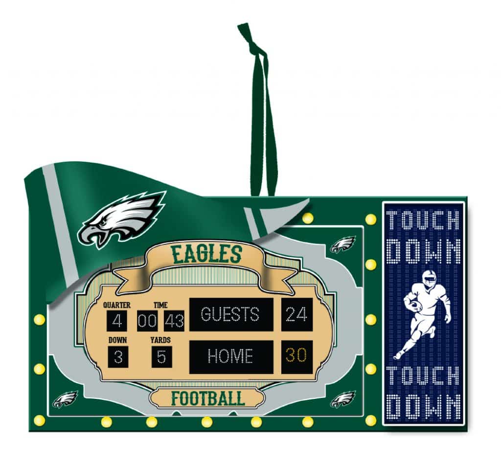 Philadelphia Eagles Scoreboard Ornament - Detroit Game Gear