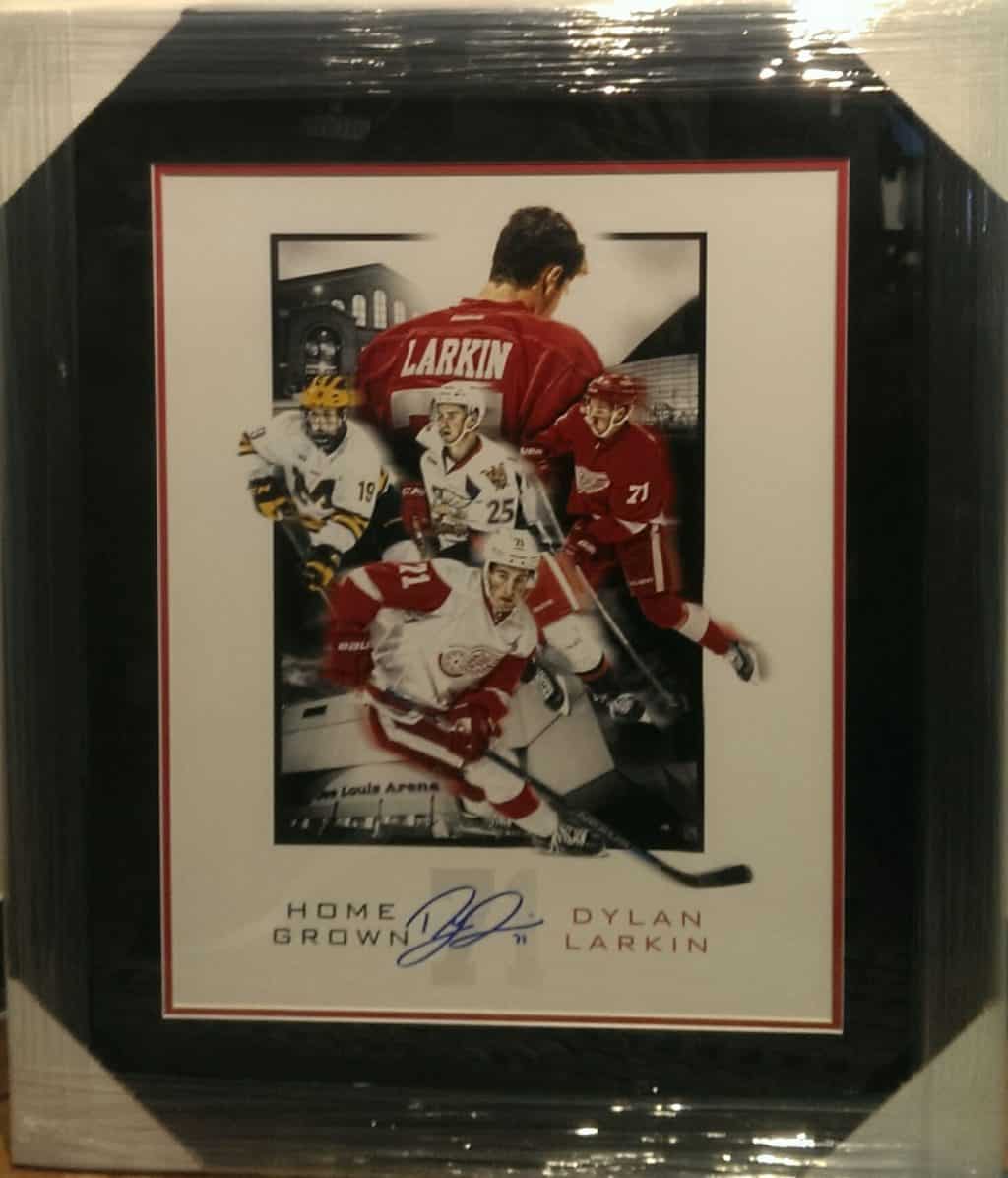 Dylan Larkin Detroit Red Wings 27" x 23" Autographed Framed Photo ...