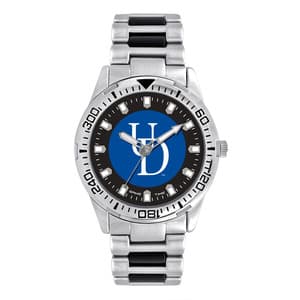 Delaware Blue Hens Mens Quartz Analog Silver Heavy Hitter Watch ...